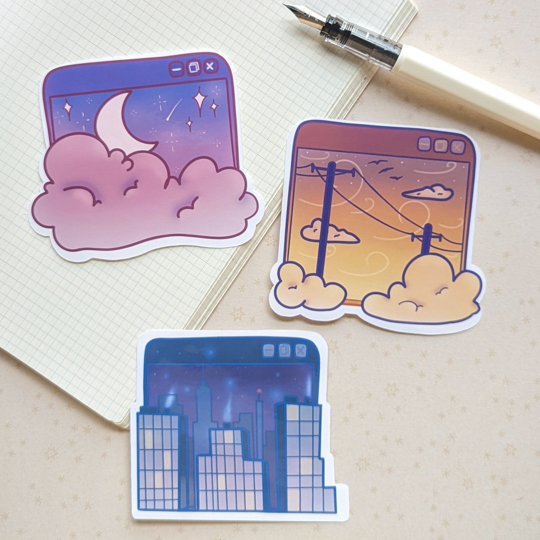 Late Summer Lo-fi Vinyl Sticker Bundle 3.5 Die Cut Vinyl Sticker ...