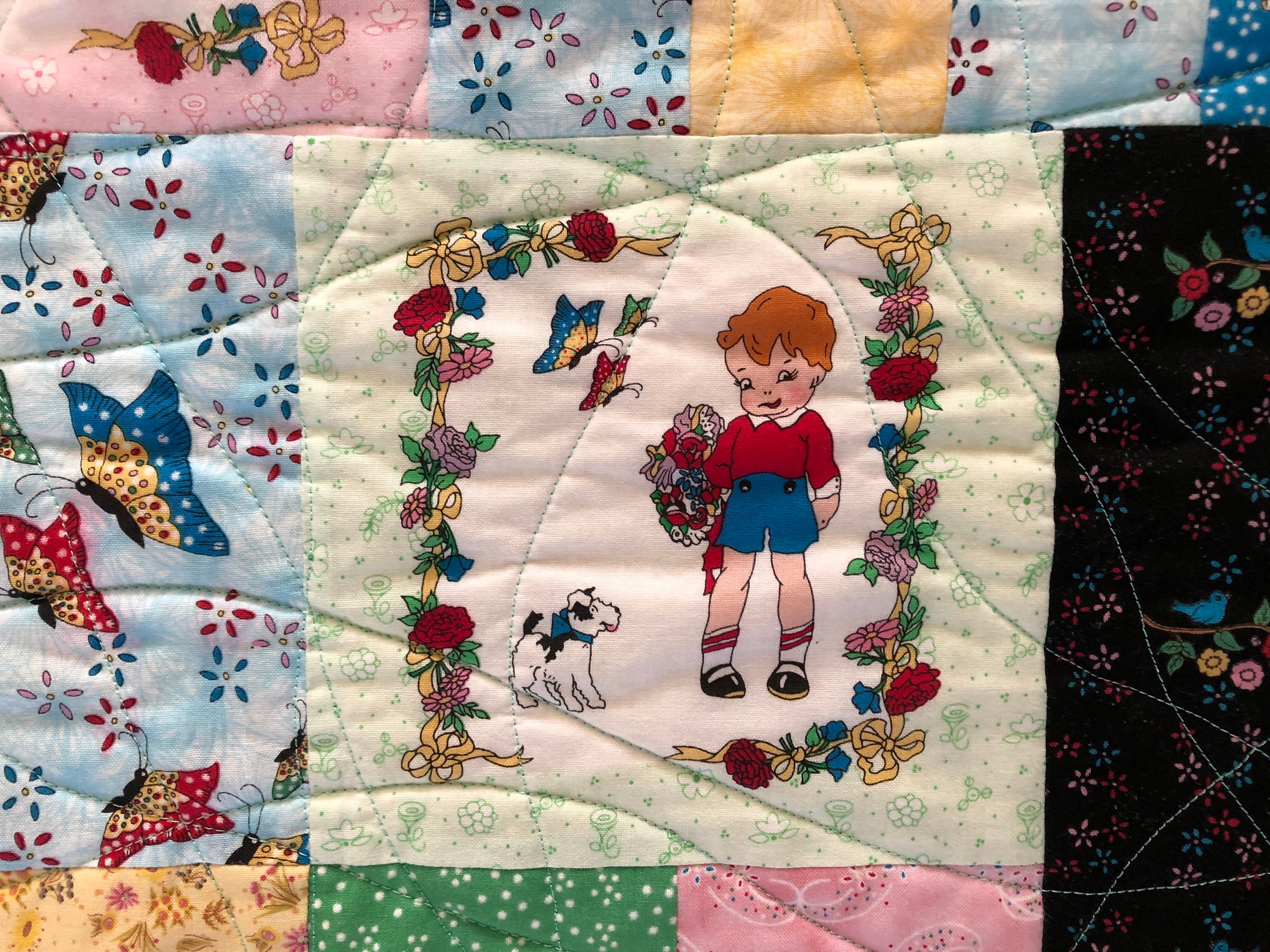 40 Square Childs Quilt Playmat Lap Quilt for Boy or | Etsy