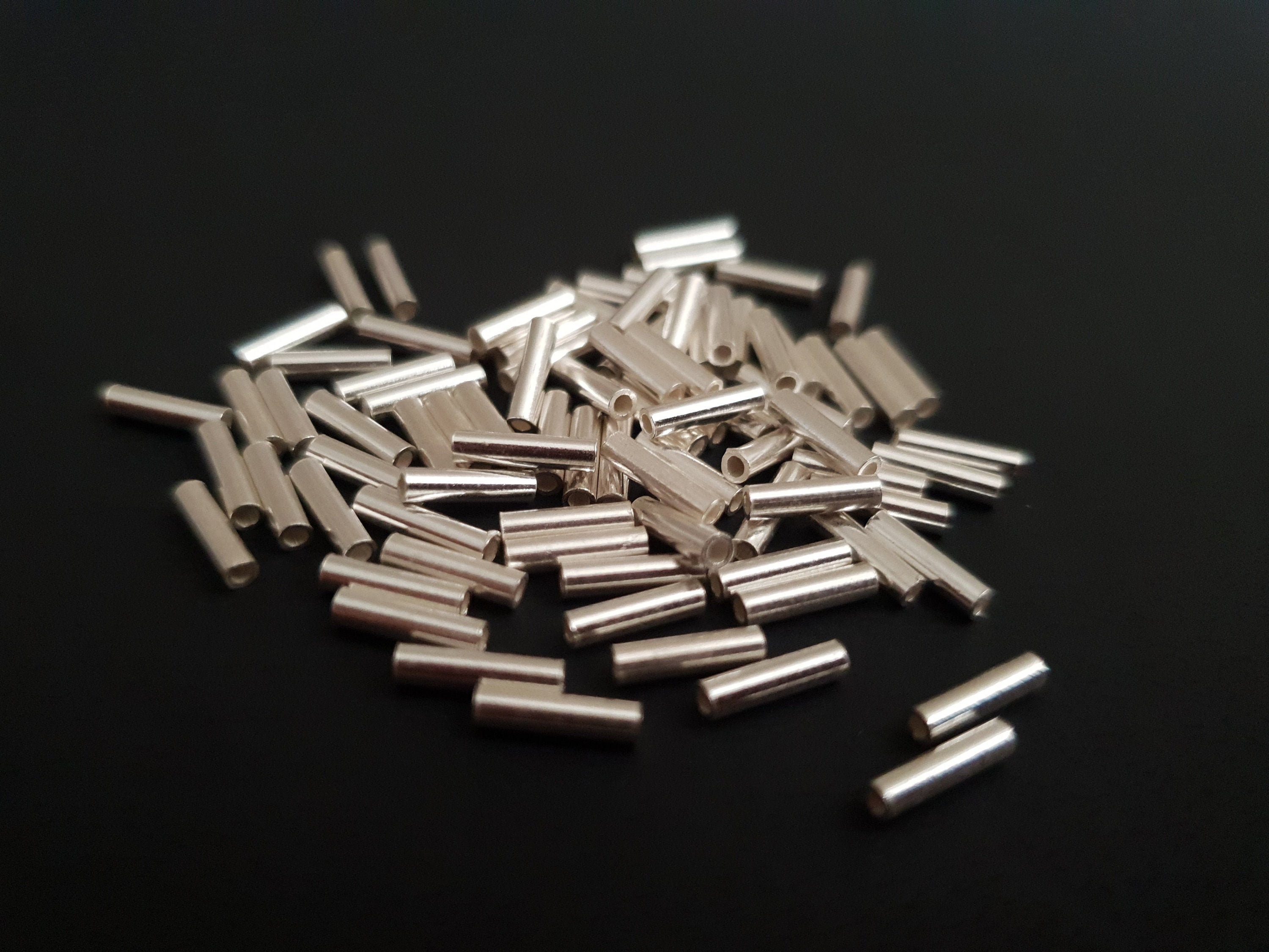 Silver Round Tube 10 Pieces 925 Sterling Silver Round Tube - Etsy