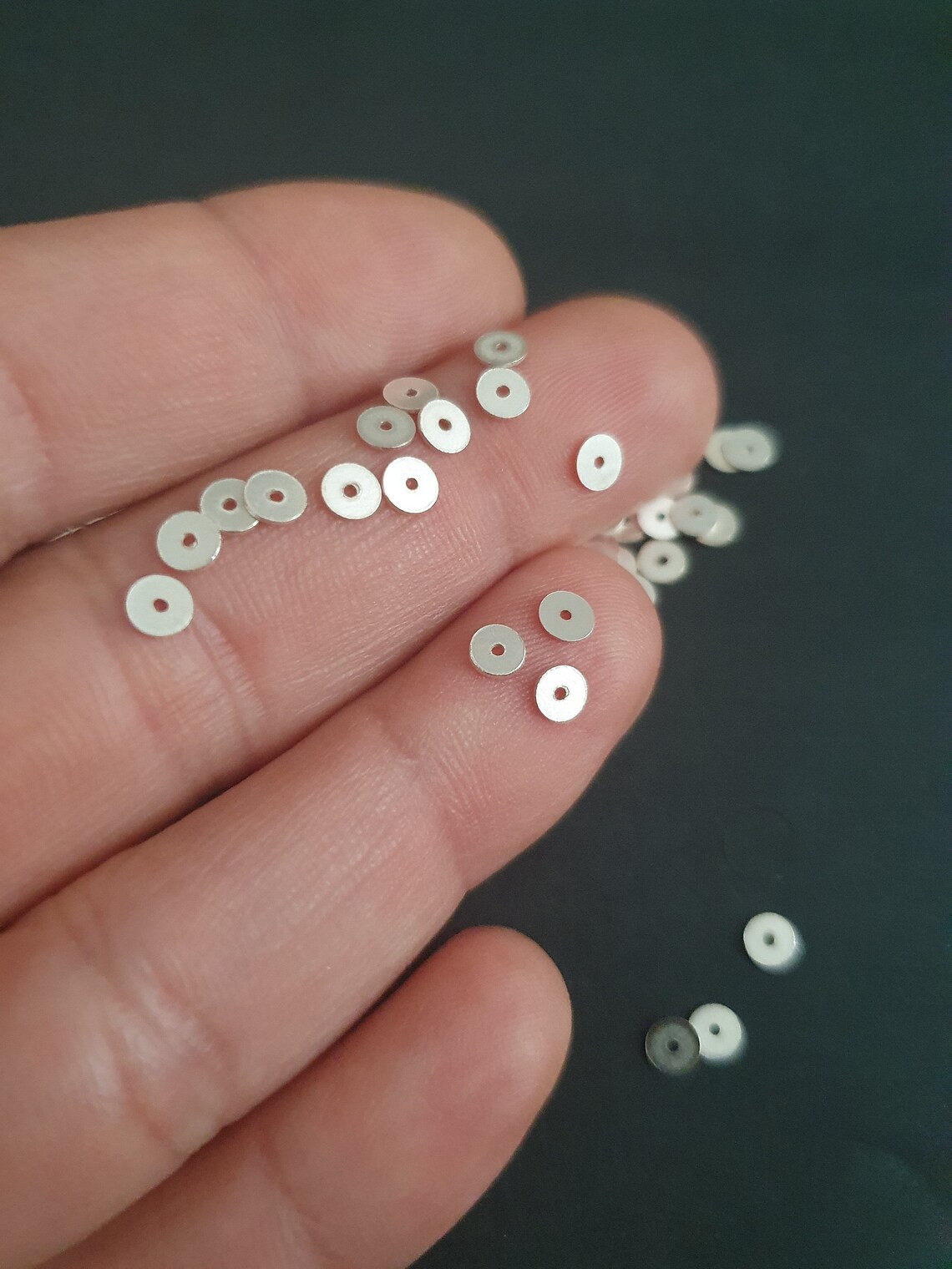 Silver Stamping Tags 24 pieces 925 Sterling Silver Round | Etsy