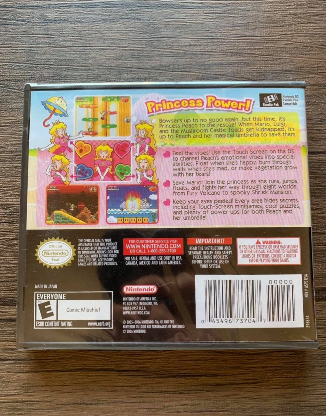 Super Princess Peach Nintendo DS, 3DS, 2DS manual,case,game Sealed - Etsy