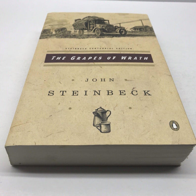 John Steinbeck~grapes of Wrath~2002 Trade Paperback - Etsy