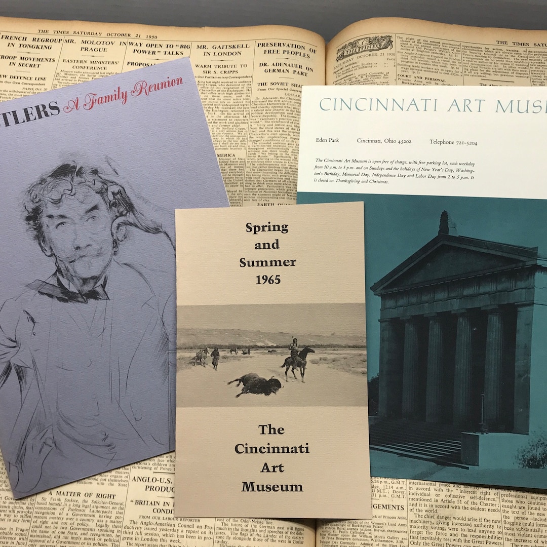 1965 Cincinnati Art Museum Brochures & Pamphlets~whistler’s Family ...