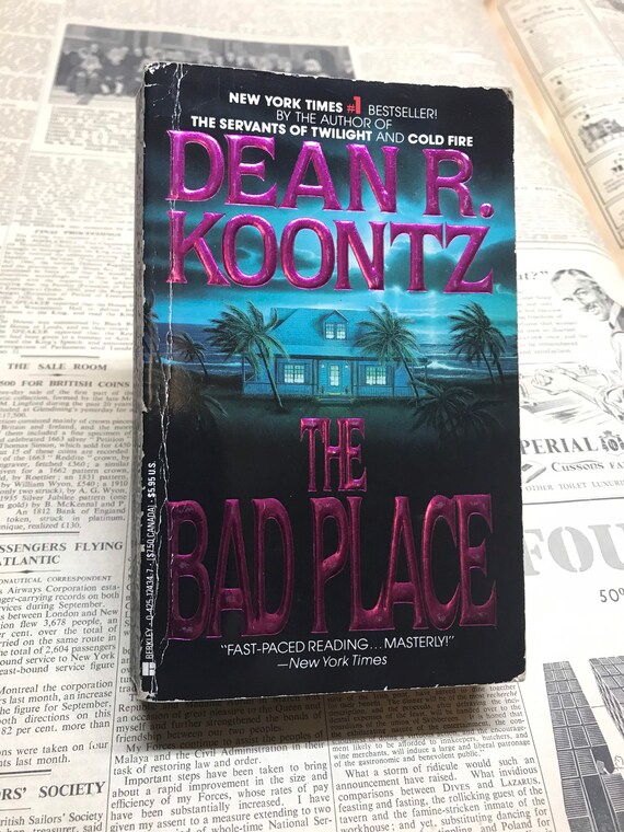 The Bad Place a 1990 Berkley Vintage Horror Paperback by Dean - Etsy