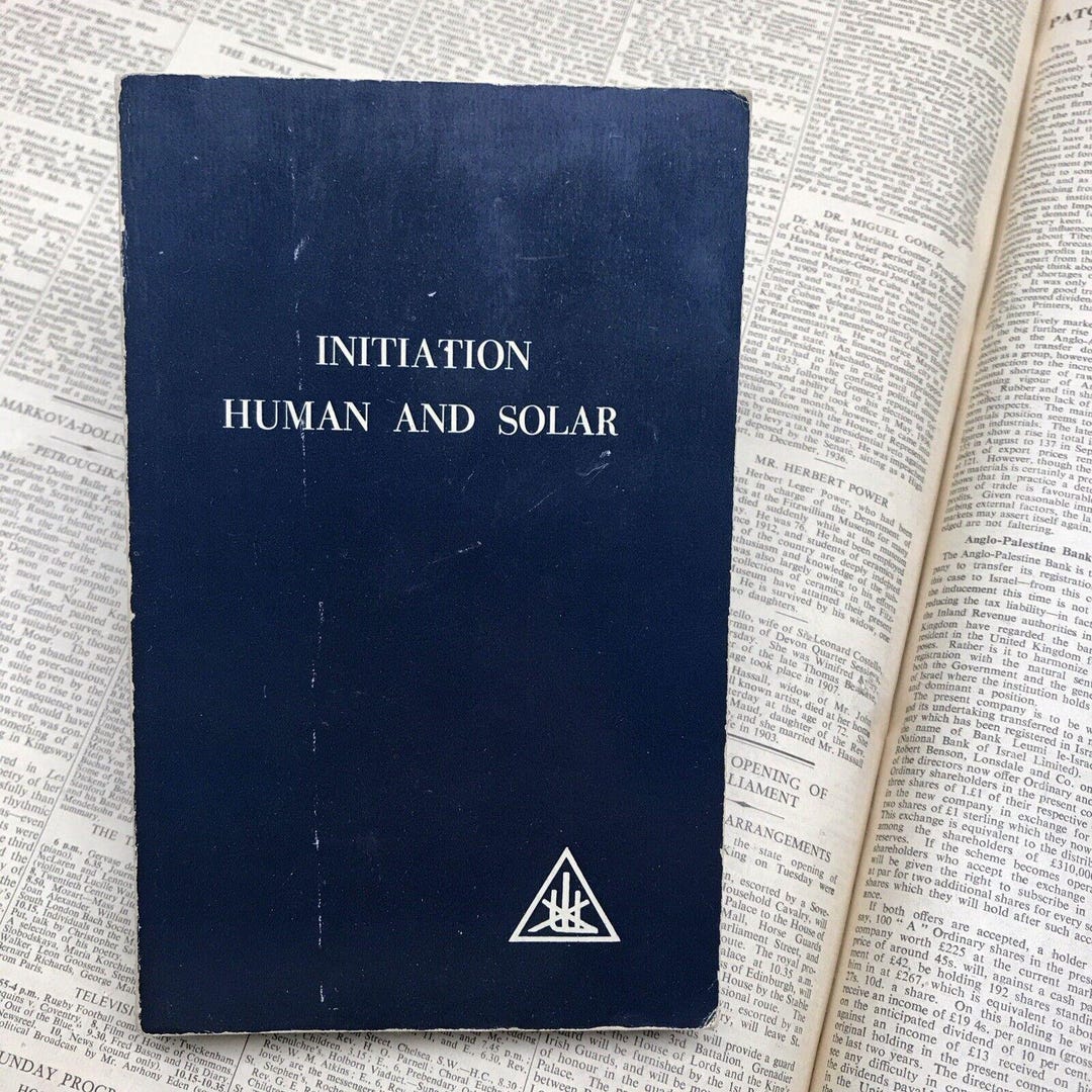 Alice Bailey~initiation Human and Solar~1984 Trade Paperback - Etsy