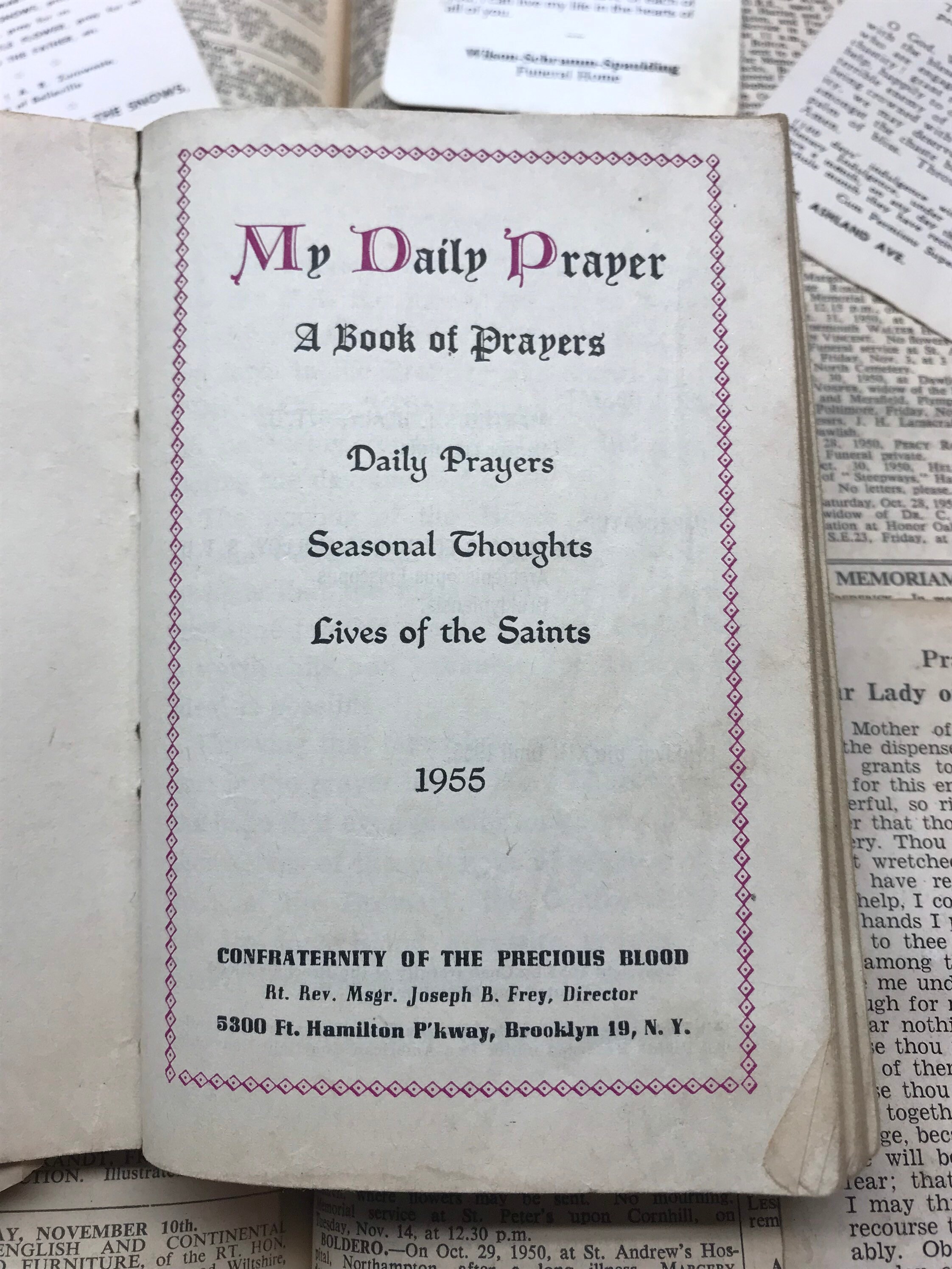 My Daily Prayer 1955 Confraternity of the Precious Blood - Etsy