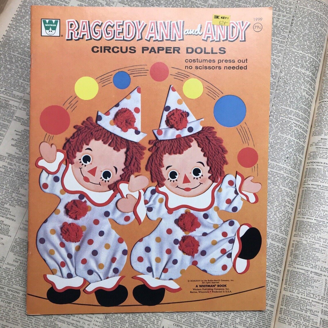 Paper Dolls Raggedy Ann and Andy Circus Uncut 1974 - Etsy