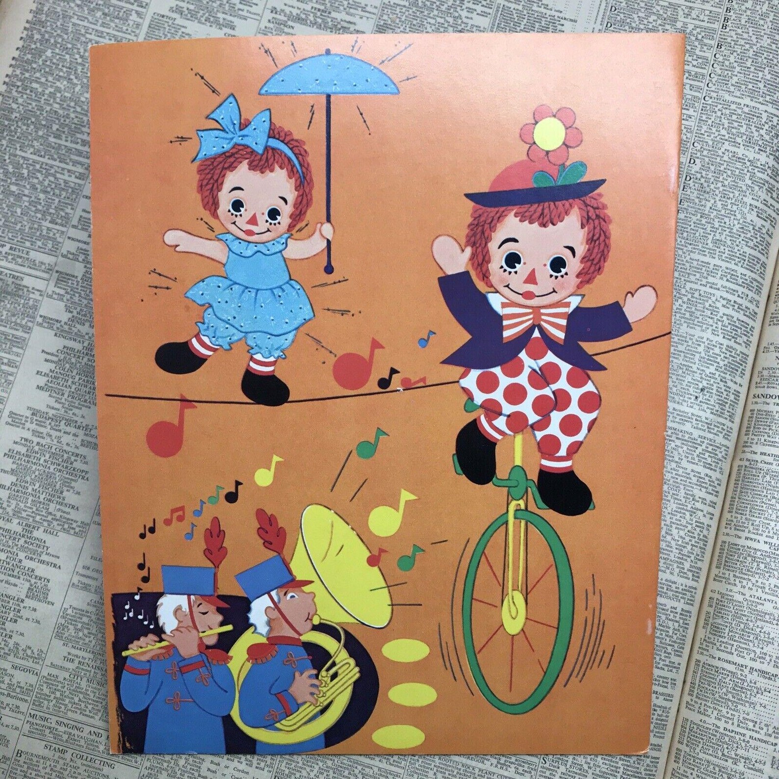 Paper Dolls Raggedy Ann and Andy Circus Uncut 1974 - Etsy
