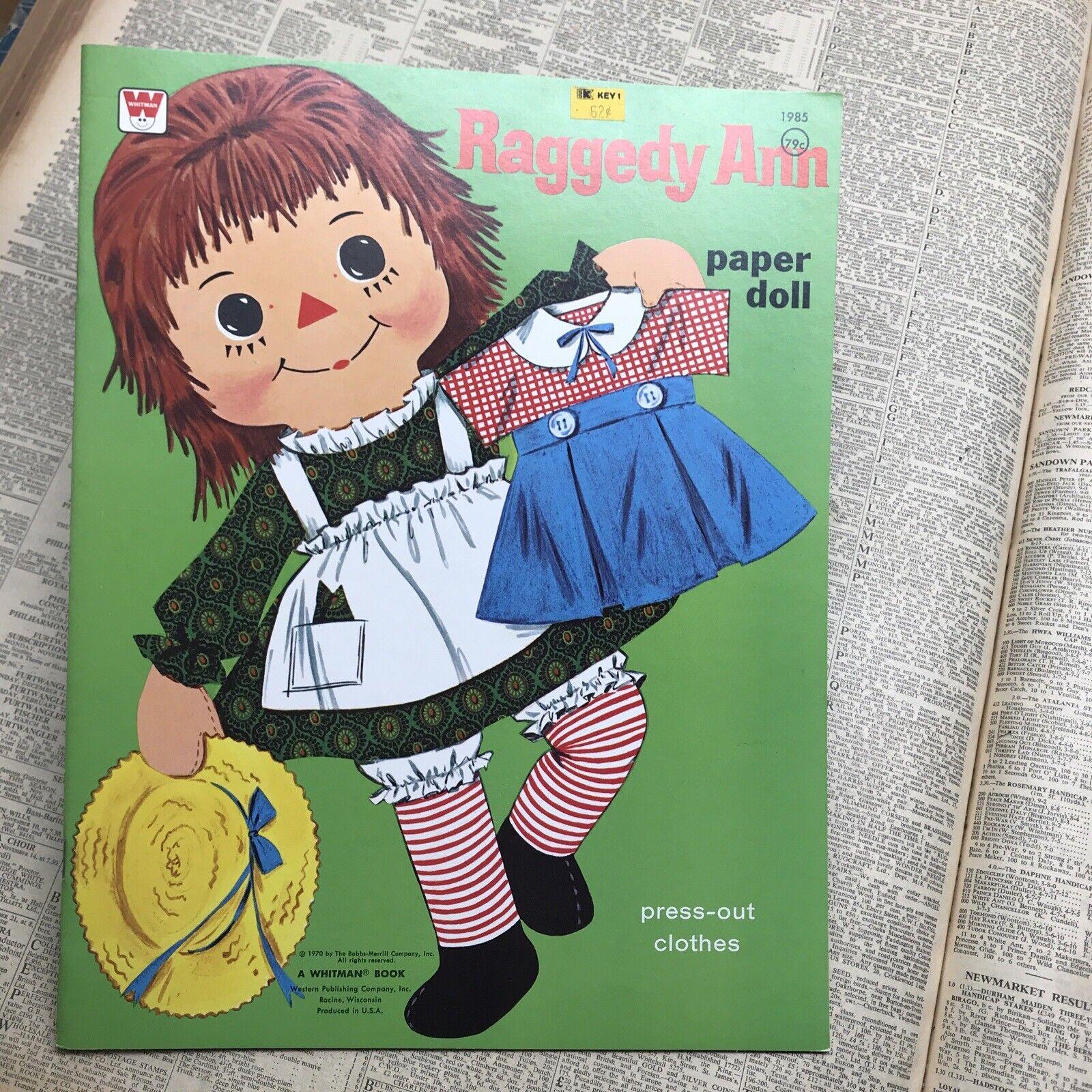 Paper Dolls Raggedy Ann Uncut 1970 - Etsy
