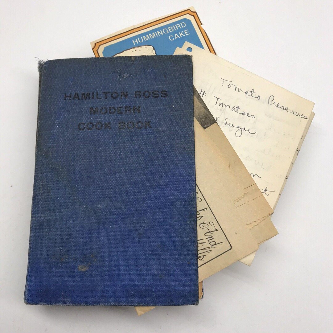 1940 Hamilton Ross Modern Cookbook~hardcover W Ephemera & Hand Written ...