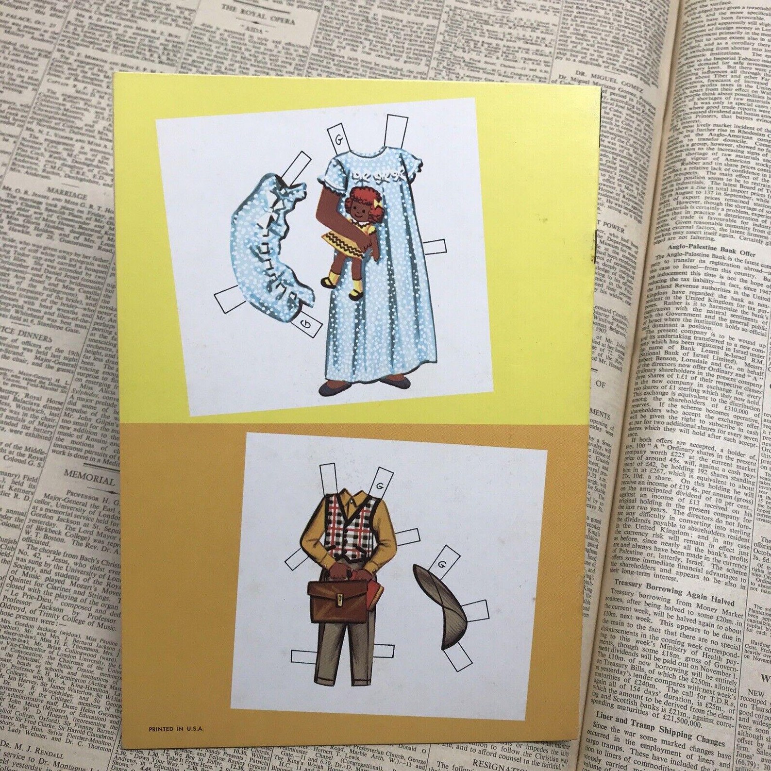 Paper Dolls Uncut Brother and Sister Dolls Samuel Lowe Co. - Etsy