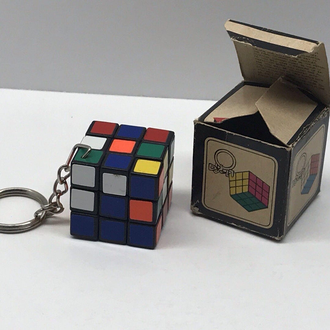 Rubik's Cube Keychain - Taiwan - With Original Box - Etsy