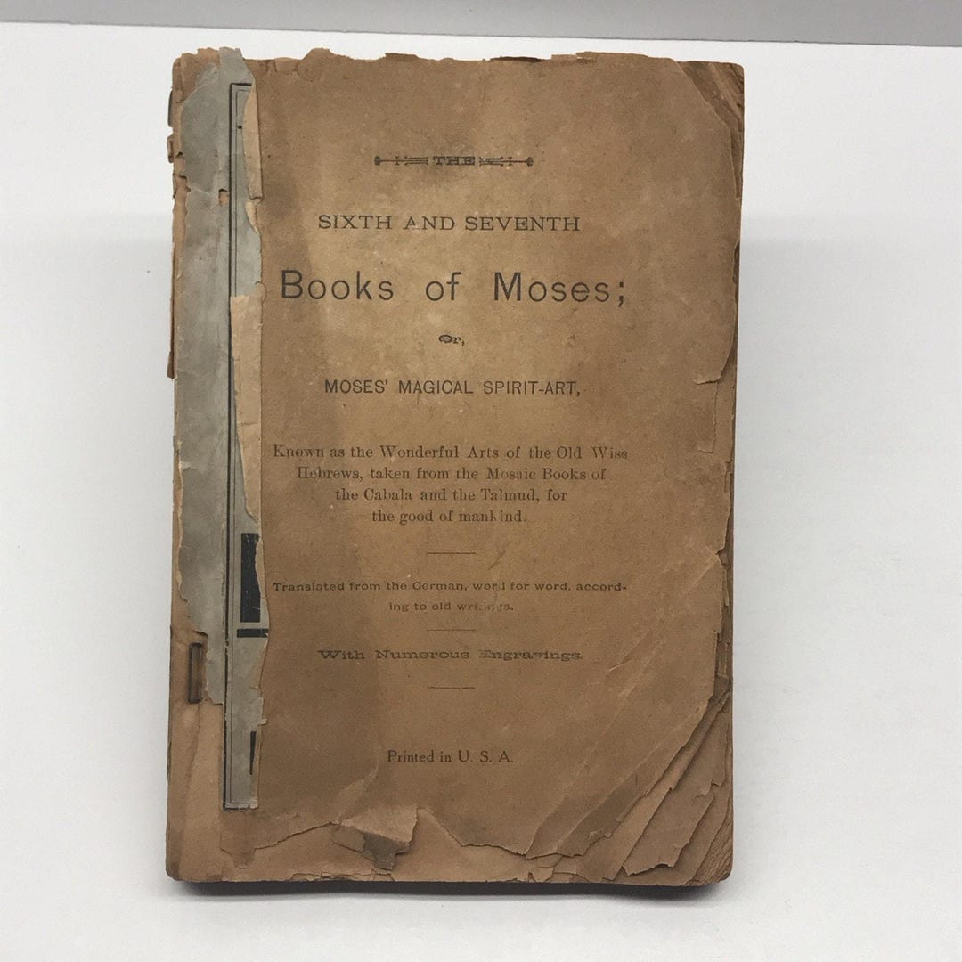 Sixth and Seventh Books of Moses; Magical Spirit Art~1890 Softcover - Etsy