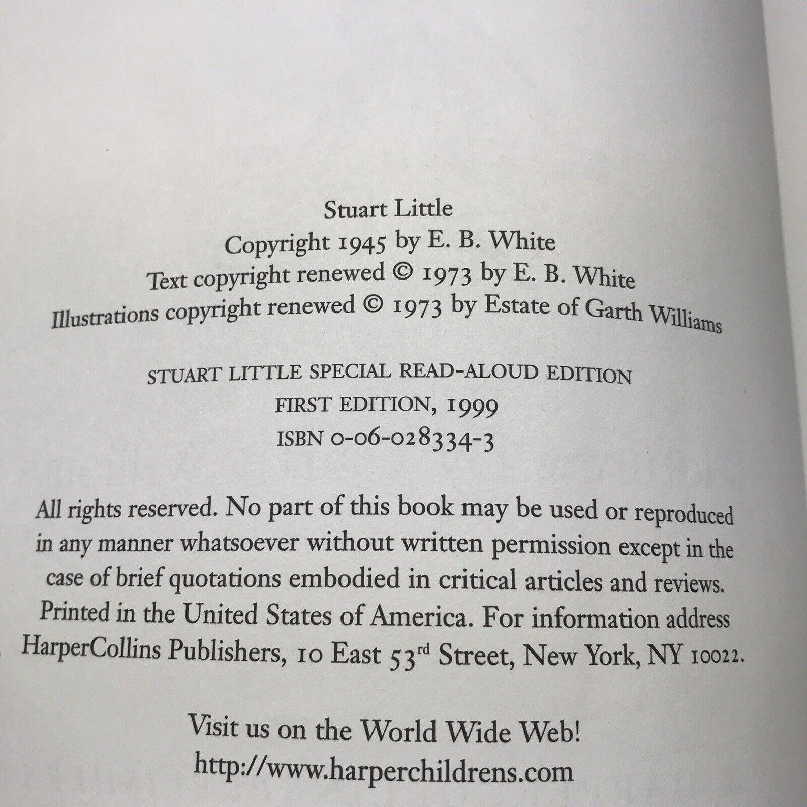 Stuart Little 1999 1st Ed Special Read-aloud Oversize HC W Protected DJ ...