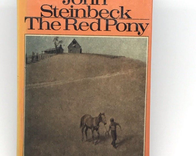 John Steinbeck~the Red Pony~1966 Perma Bound Hardcover~ex Library - Etsy
