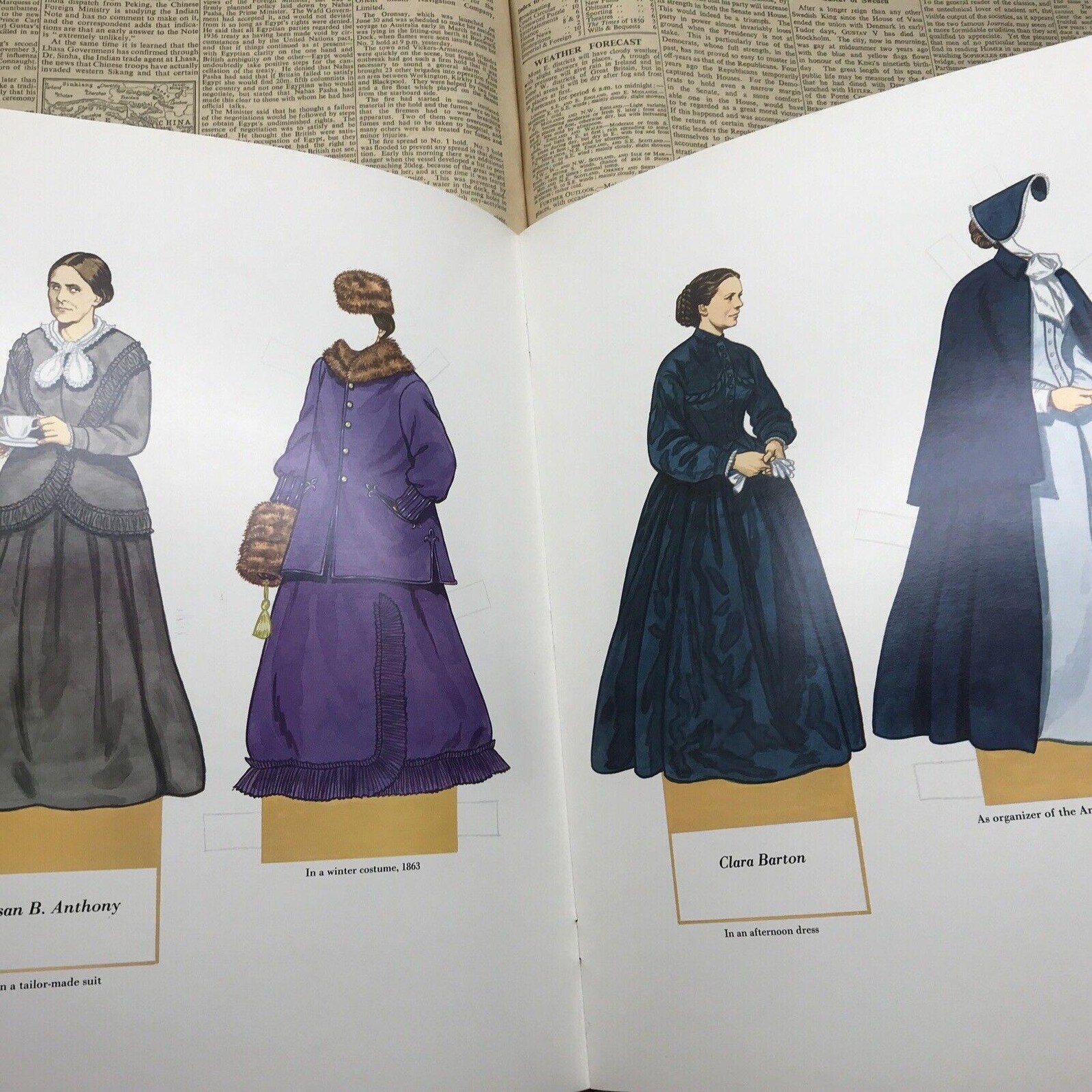Paper Dolls Uncut Famous American Women Tom Tierney Dover 1987 - Etsy