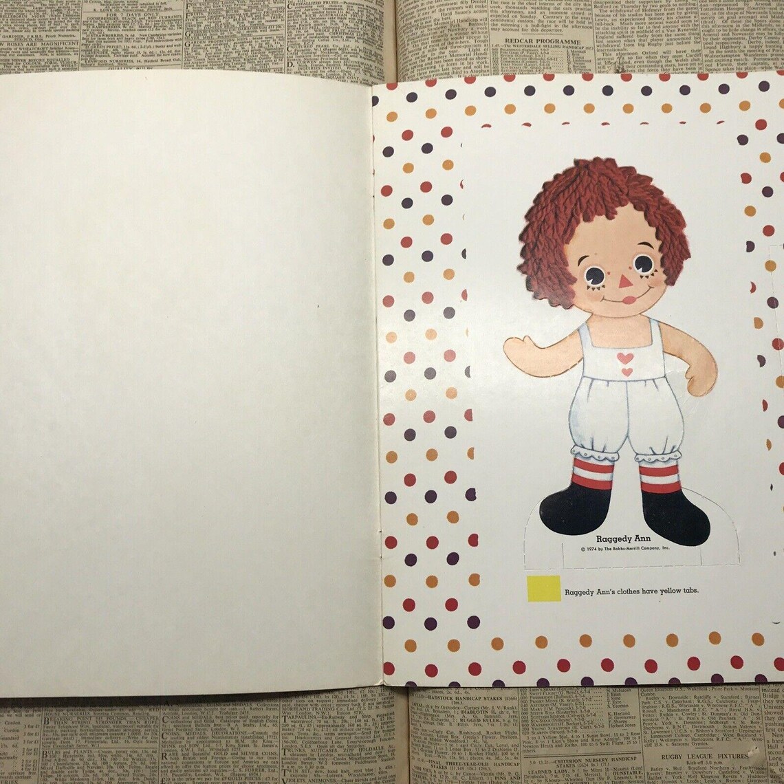 Paper Dolls Raggedy Ann and Andy Circus Uncut 1974 - Etsy