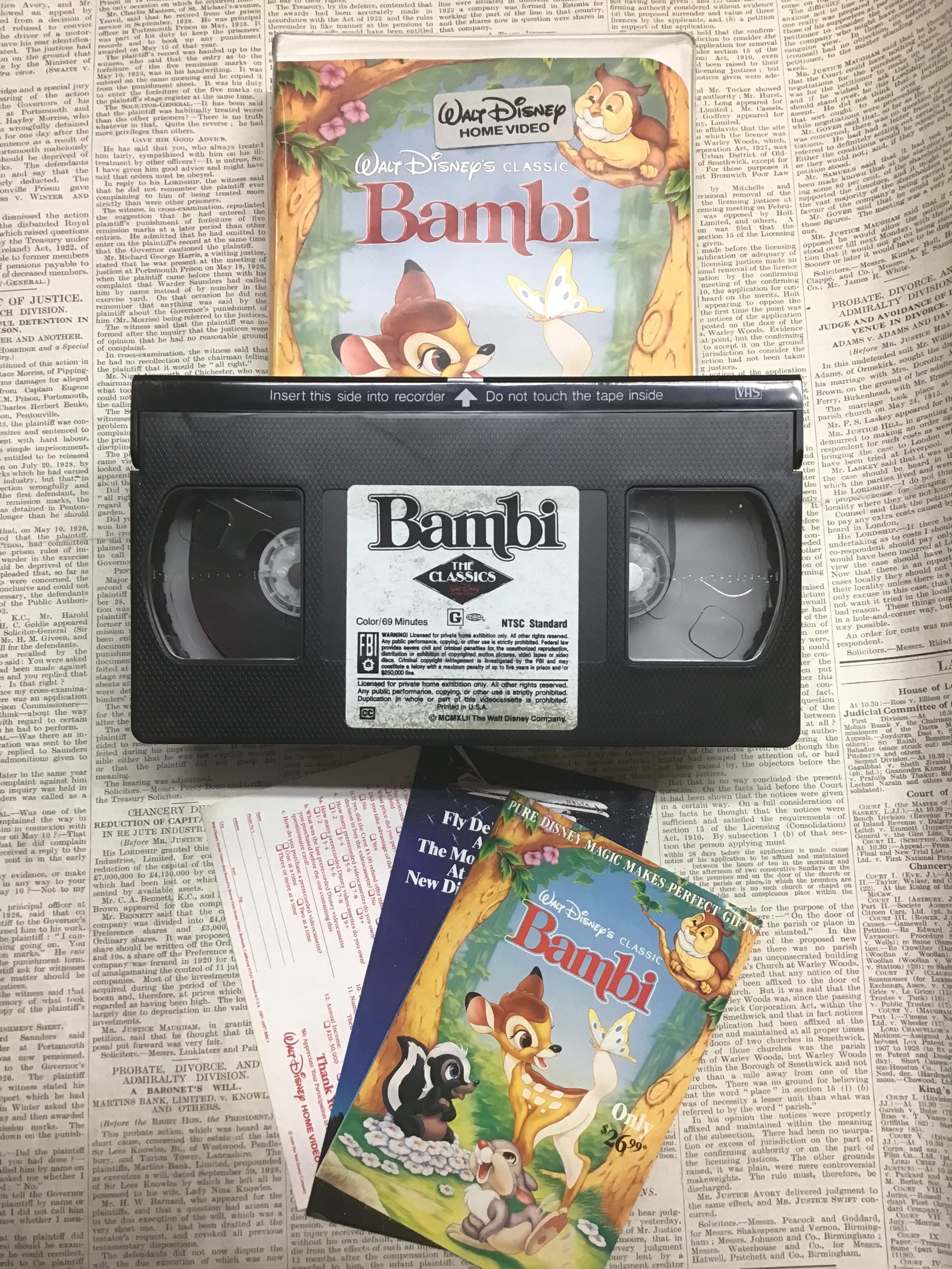 Bambi 1989 Vhs
