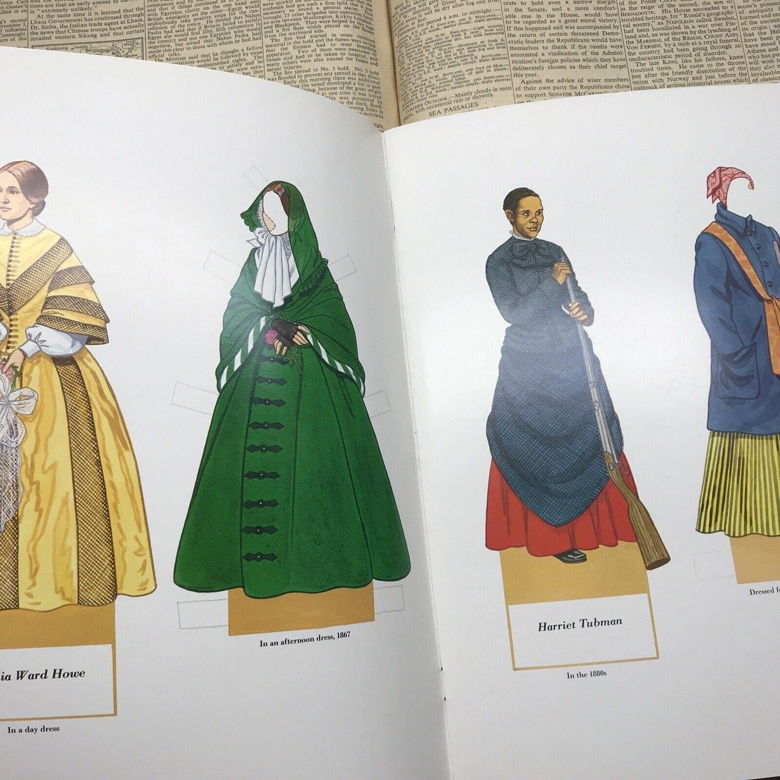 Paper Dolls Uncut Famous American Women Tom Tierney Dover 1987 - Etsy