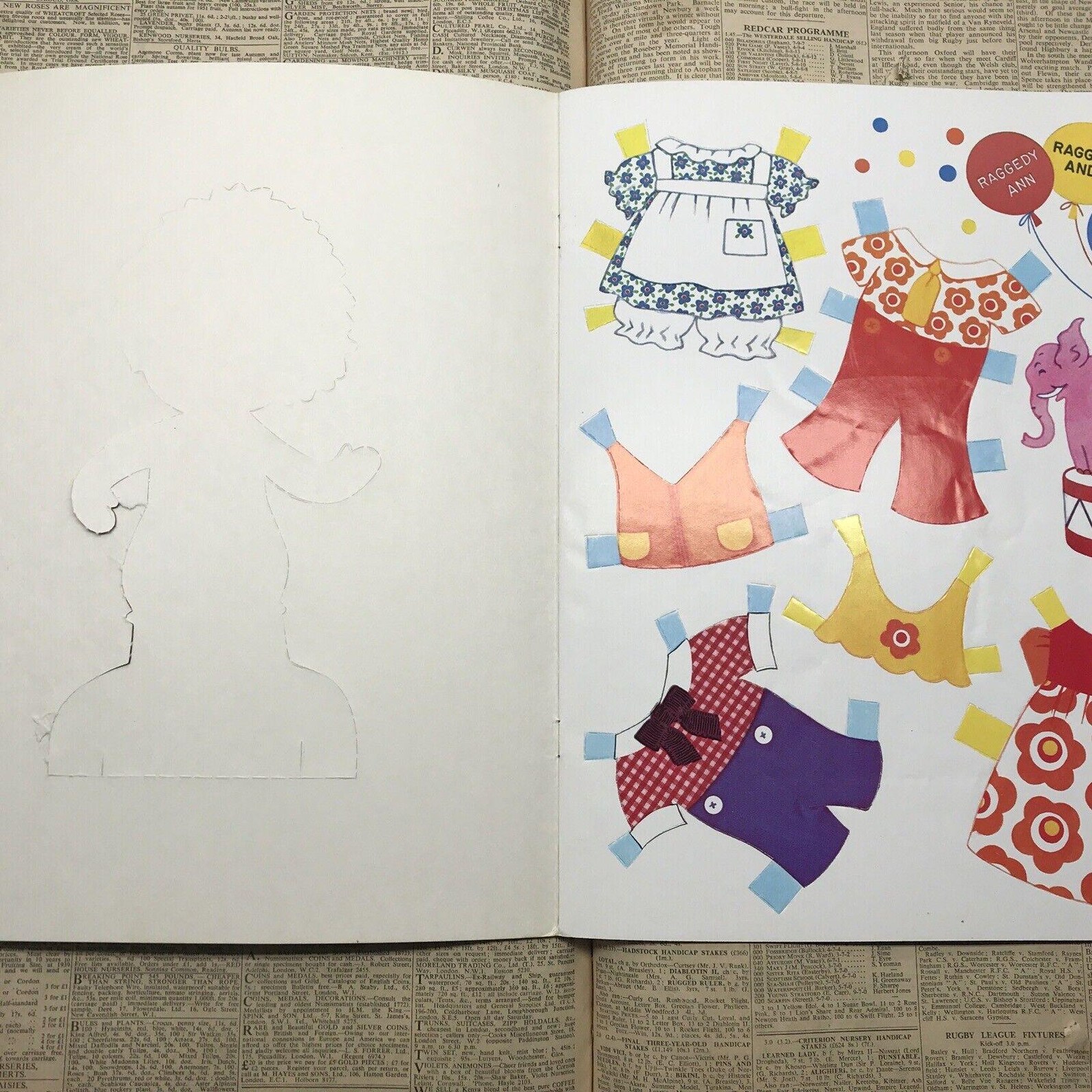 Paper Dolls Raggedy Ann and Andy Circus Uncut 1974 - Etsy