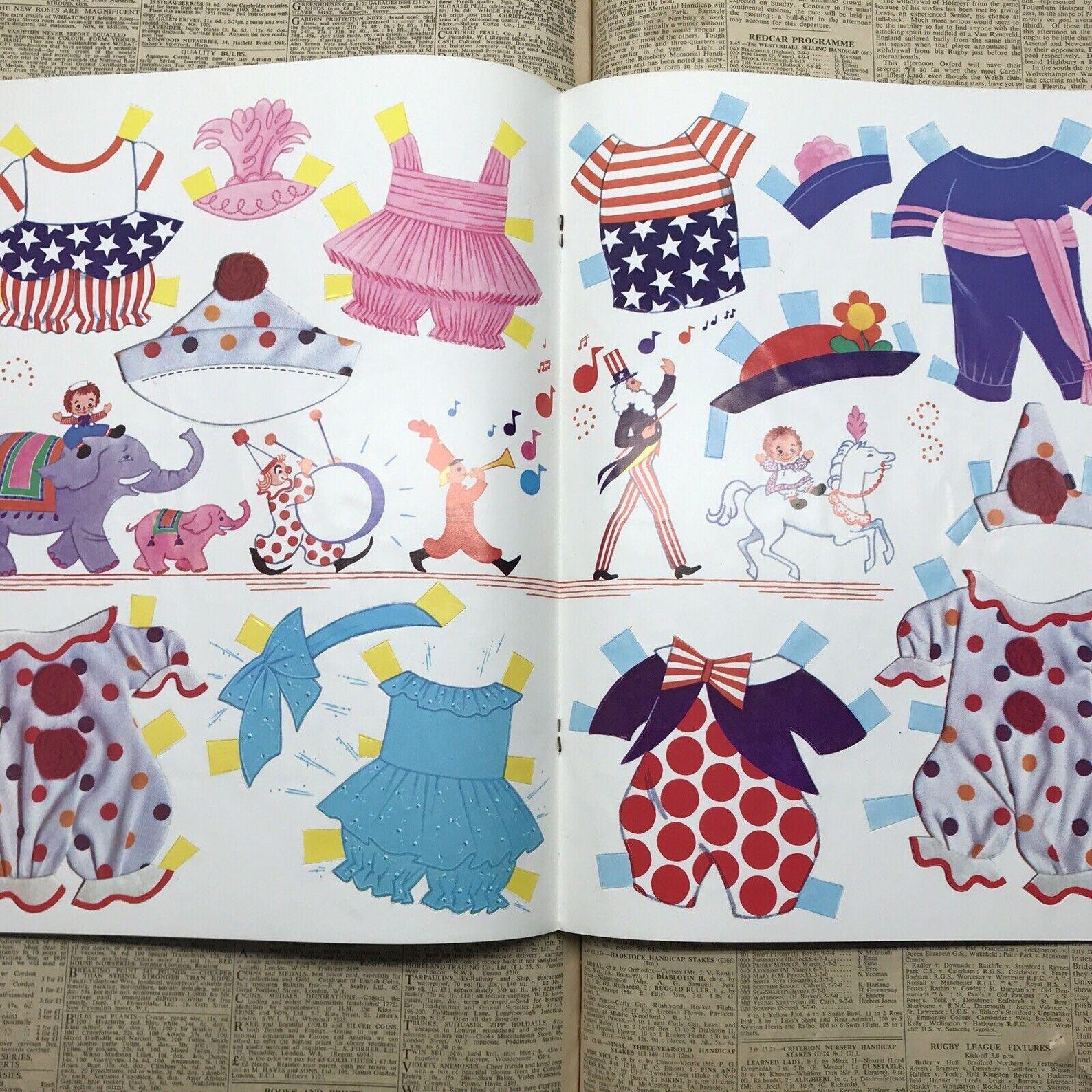 Paper Dolls Raggedy Ann and Andy Circus Uncut 1974 - Etsy