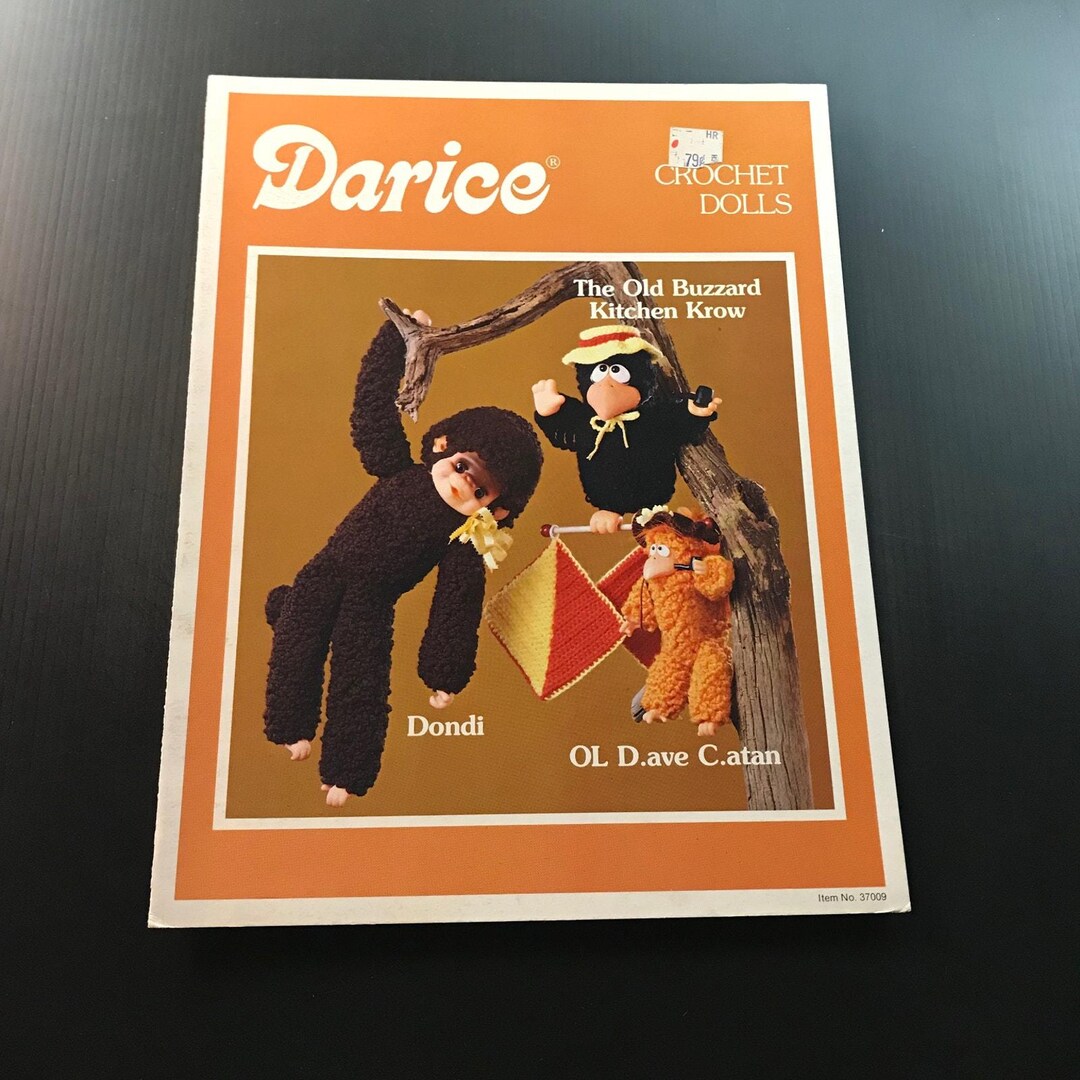 Darice Crochet Dolls the Old Buzzard Kitchen Krow Dondi 1984 Pattern ...