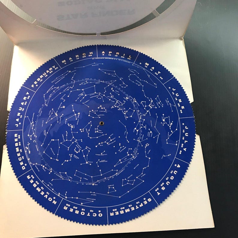Vintage Rand Mcnally Luminous Star Finder & Zodiac Dial 1970 Astronomy ...