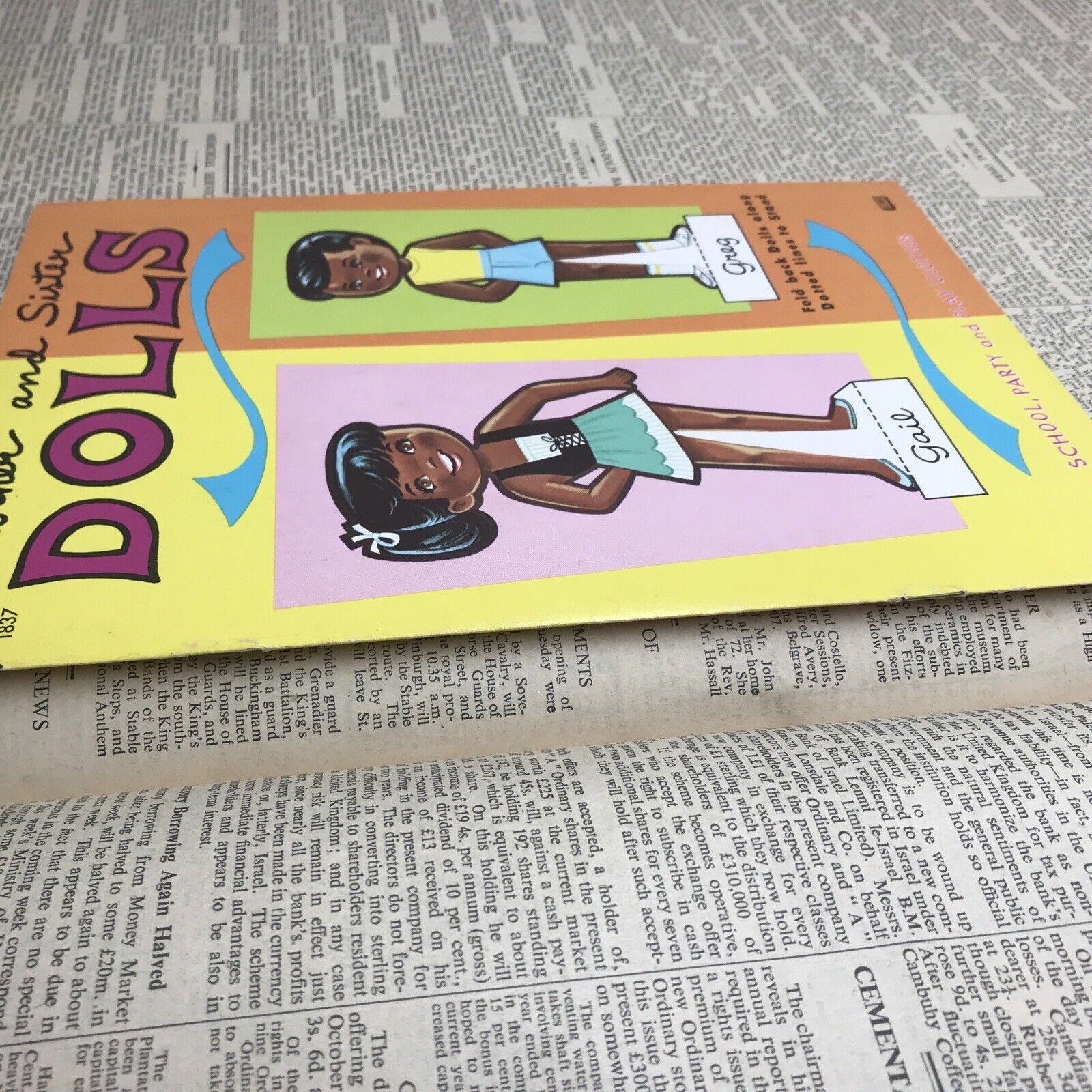 Paper Dolls Uncut Brother and Sister Dolls Samuel Lowe Co. - Etsy