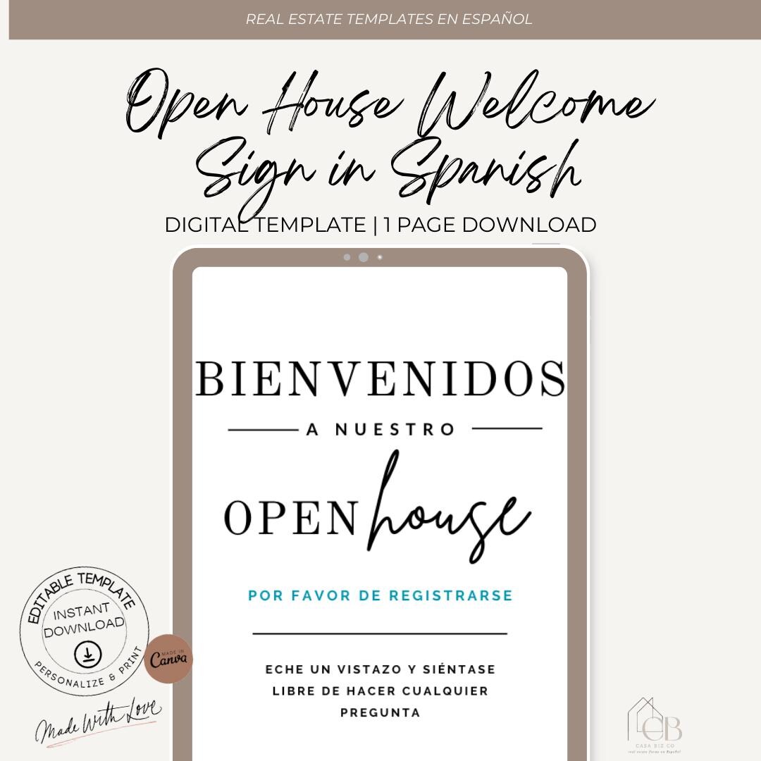Open House Welcome Sign Template | Editable Real Estate Sign ...