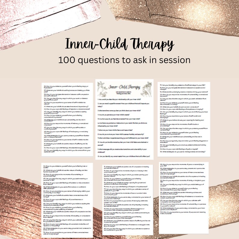 Inner-child Therapy- 100 Questions to Ask a Client in Session!! - Etsy