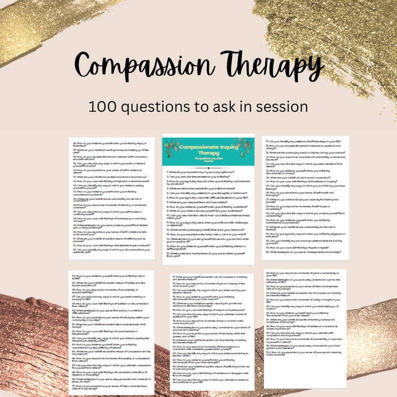 Compassion Therapy 100 Questions to Ask a Client in Session - Etsy
