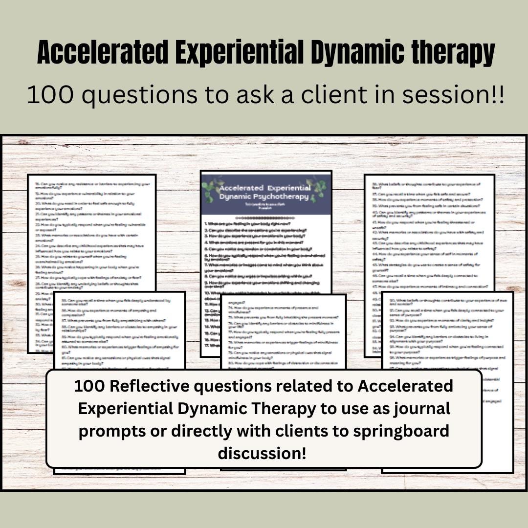 Accelerated Experiential Dynamic Psychotherapy - 100 Therapeutic ...