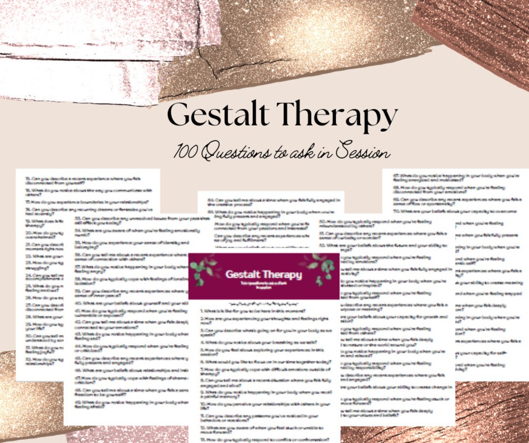 Gestalt Therapy- 100 Questions to Ask a Client in Session!!! - Etsy