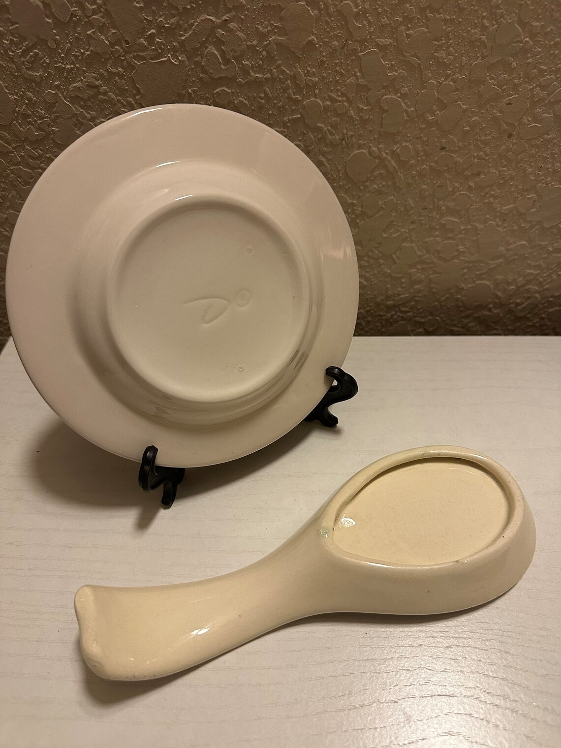 Ceramic Plate and Spoon Rest Set - Etsy