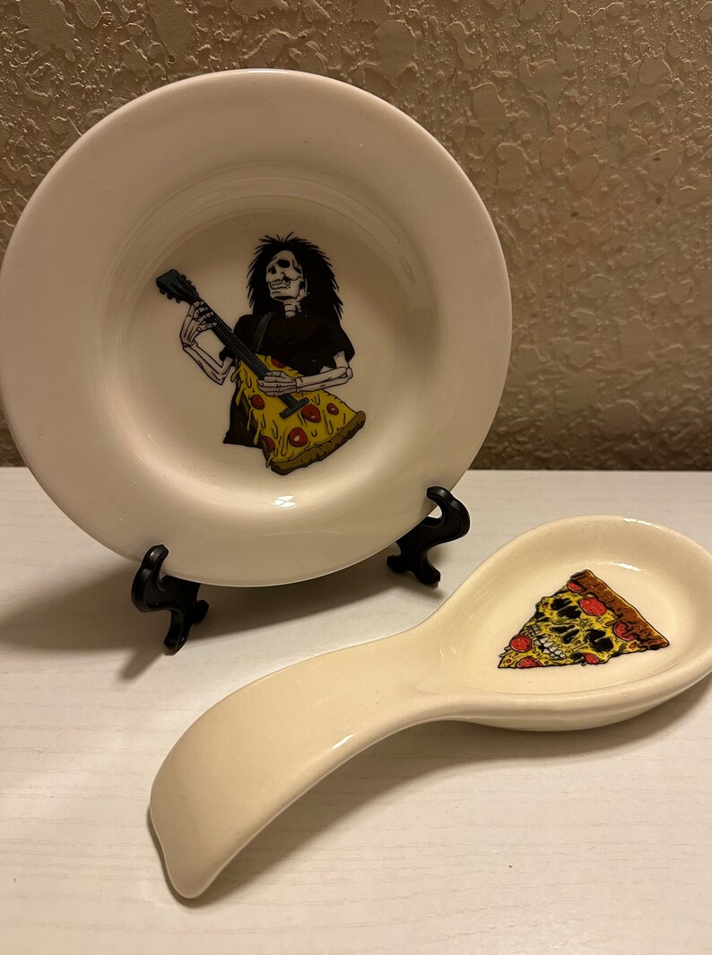 Ceramic Plate and Spoon Rest Set - Etsy