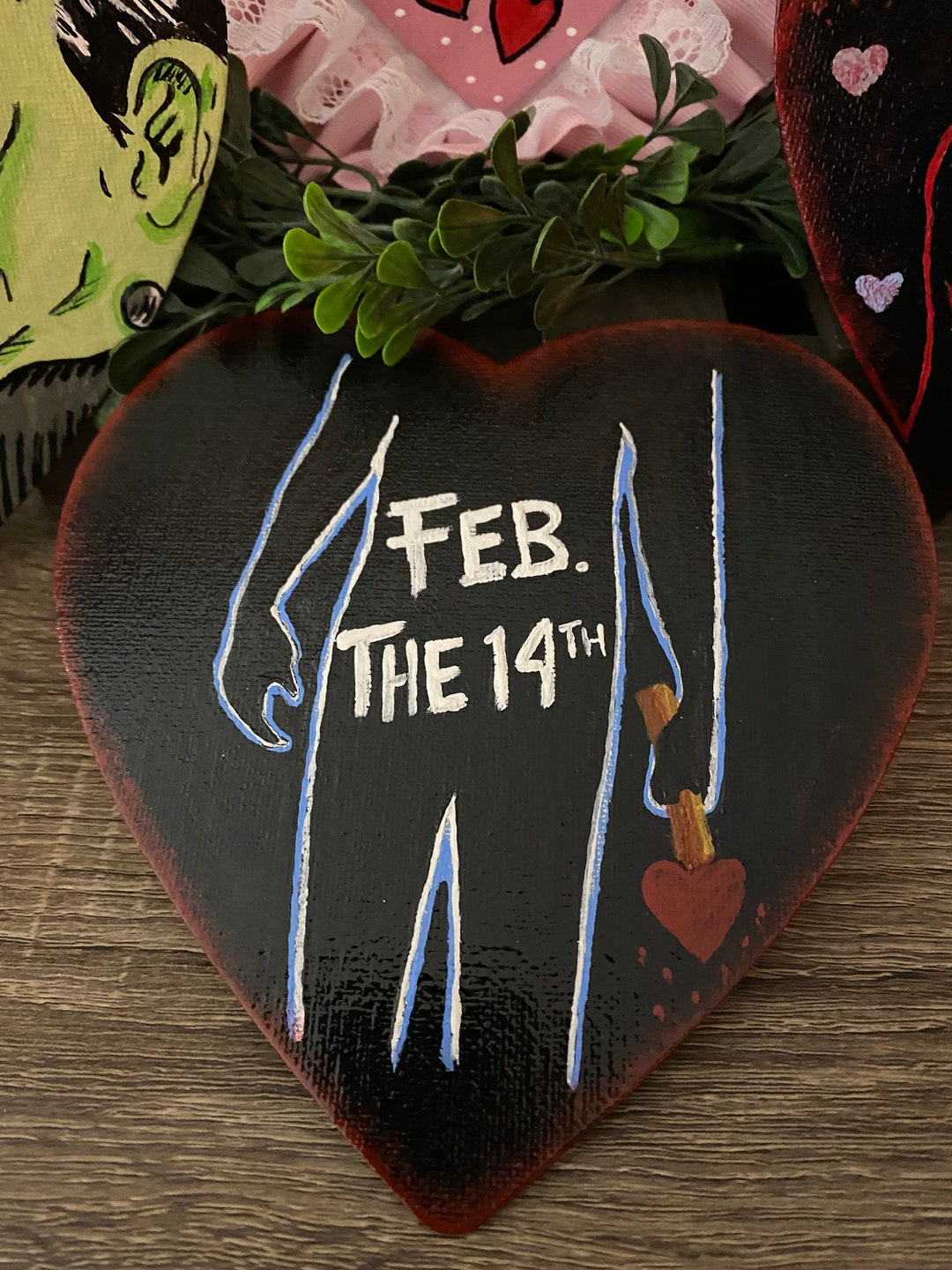 Jason Friday the 13th Acrylic Heart Painting - Etsy
