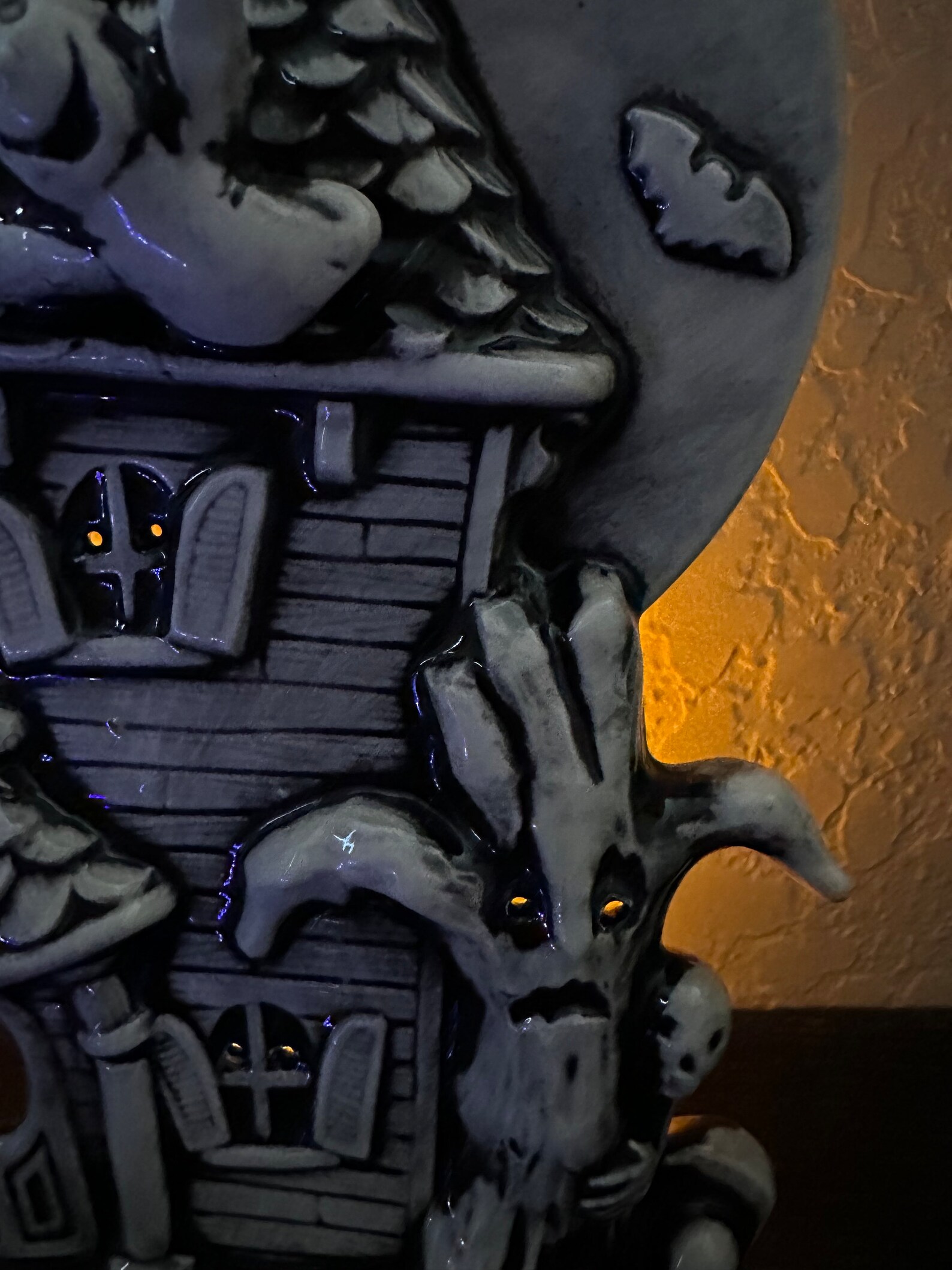 Ceramic Hand Painted Haunted House - Etsy