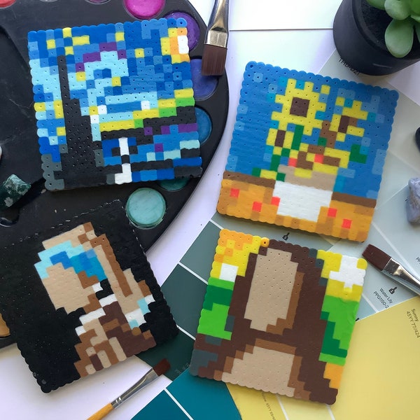 Perler Bead Coaster - Etsy