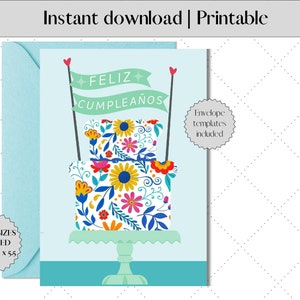 Feliz Cumpleaños Tarjeta | SPANISH Happy Birthday Card | Mexican ...