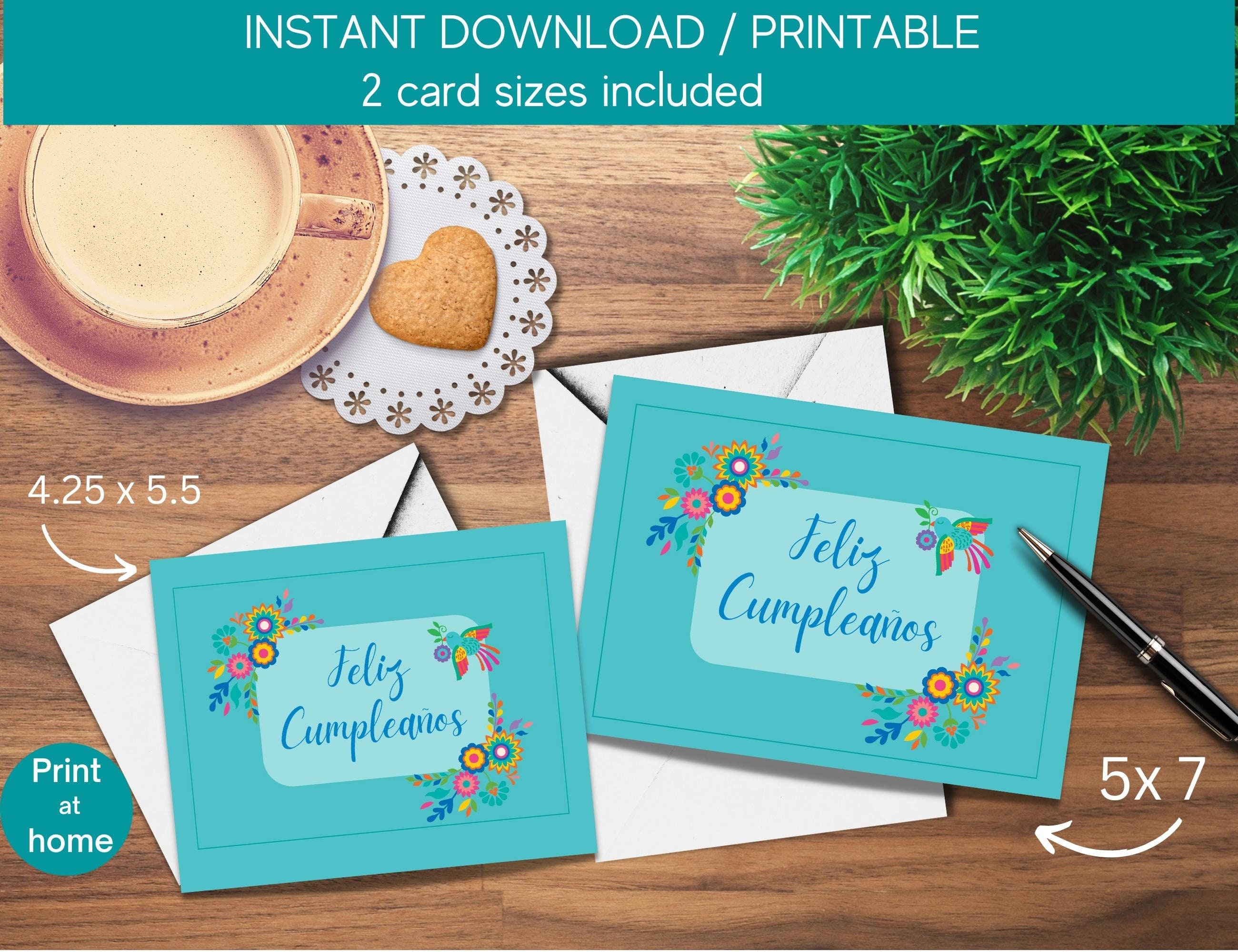 Feliz Cumpleaños SPANISH Happy Birthday Card Mexican - Etsy