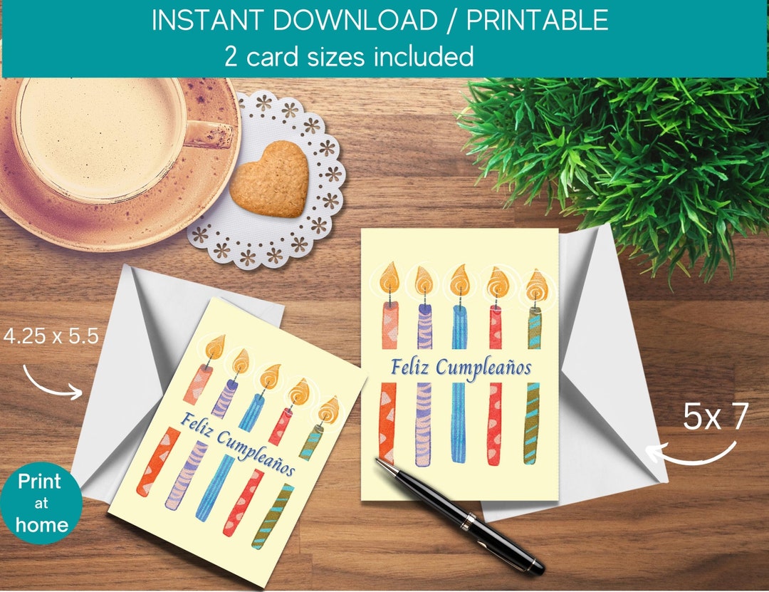 Feliz Cumpleaños SPANISH Happy Birthday Card Mexican - Etsy