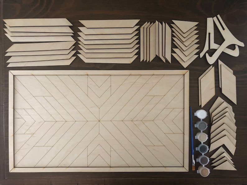DIY Kit, DIY Wooden Mosaic Craft Kit, Barn Quilt Paint Kit, DIY Kit for ...