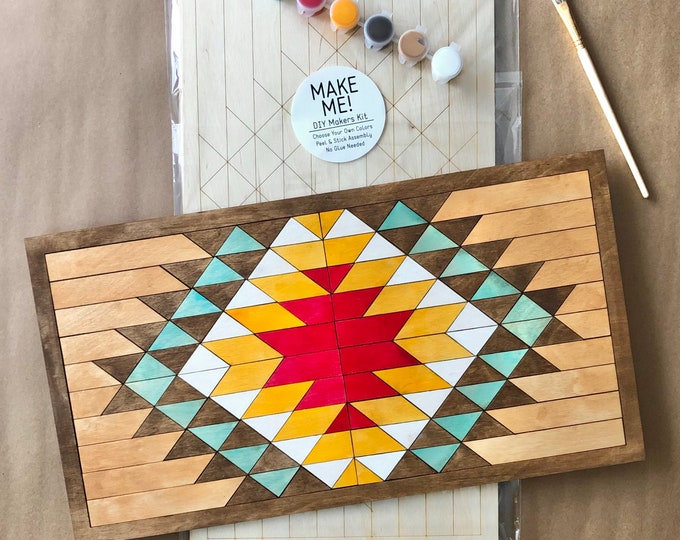 DIY Kit, DIY Craft Kit, Wooden Barn Quilt Kit, DIY Paint Kit, Craft Kit ...
