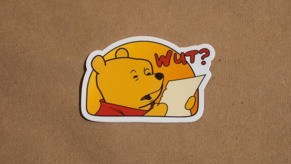 Winnie The Pooh Meme 3 Sticker Vinyl Sticker Laptop | Etsy