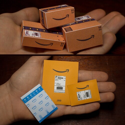 Mini Amazon Box Template Works on Cricut - Etsy