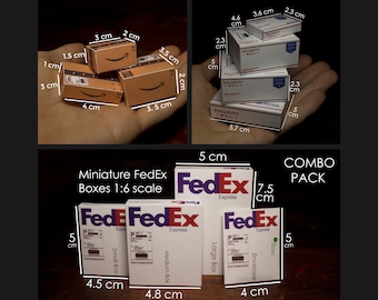 Mini Amazon Box Template Works on Cricut | Etsy