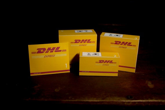 Mini DHL Boxes Template | Etsy