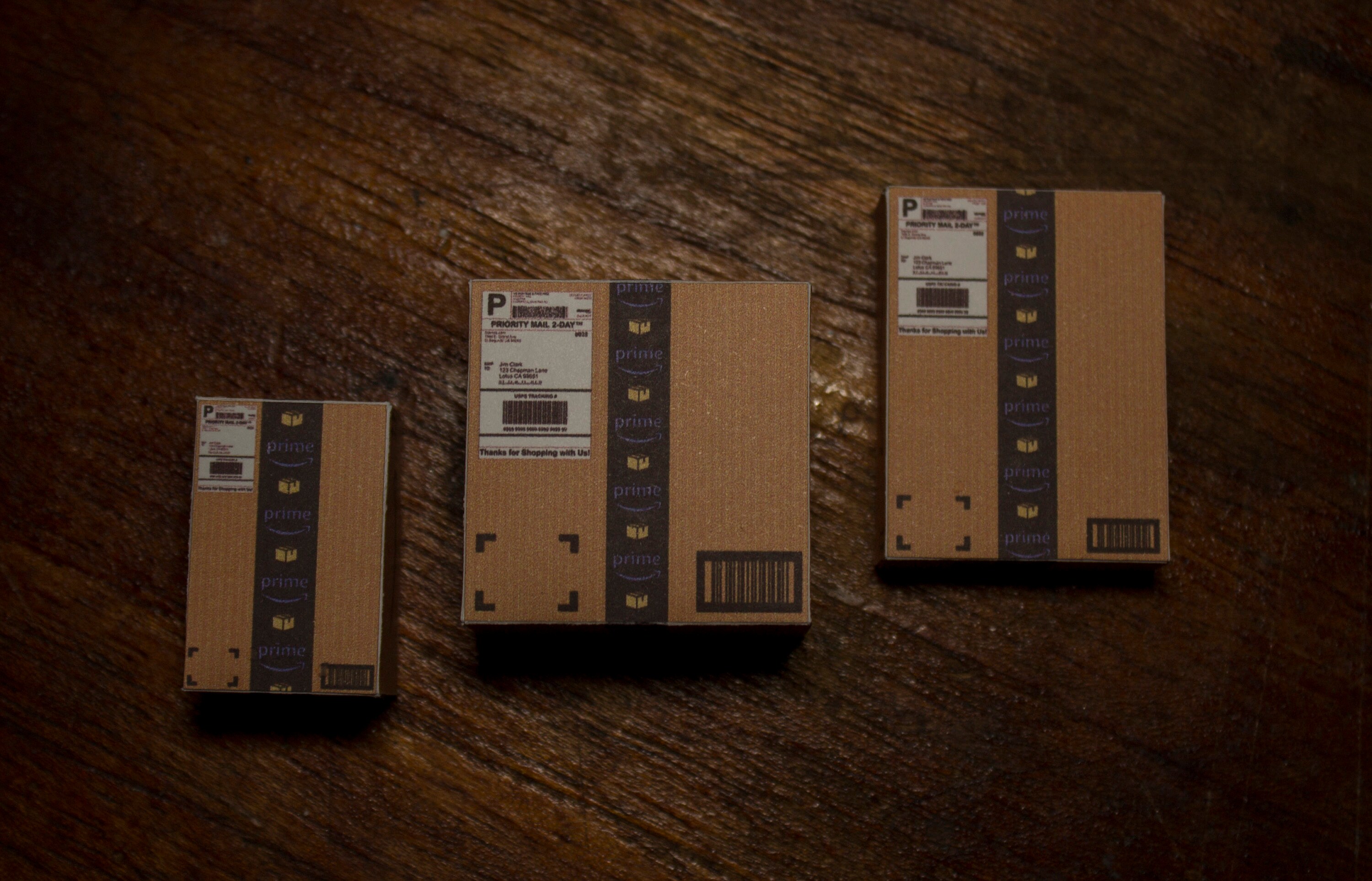 Mini Amazon Box Template Works on Cricut | Etsy