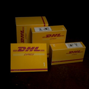 Mini DHL Boxes Template - Etsy