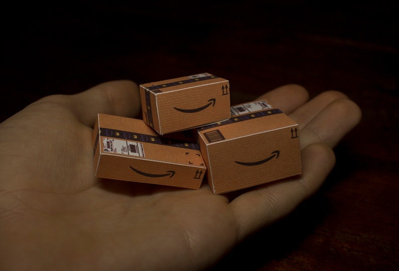 Mini Amazon USPS & FedEx Boxes Template Works on Cricut | Etsy